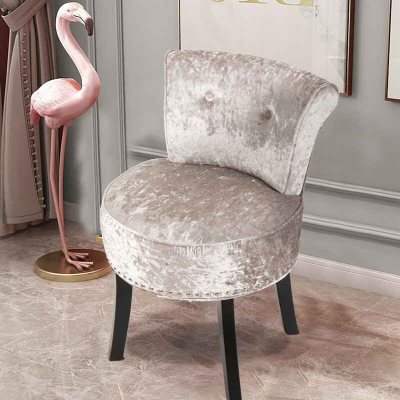 Grey velvet chair for dressing table store